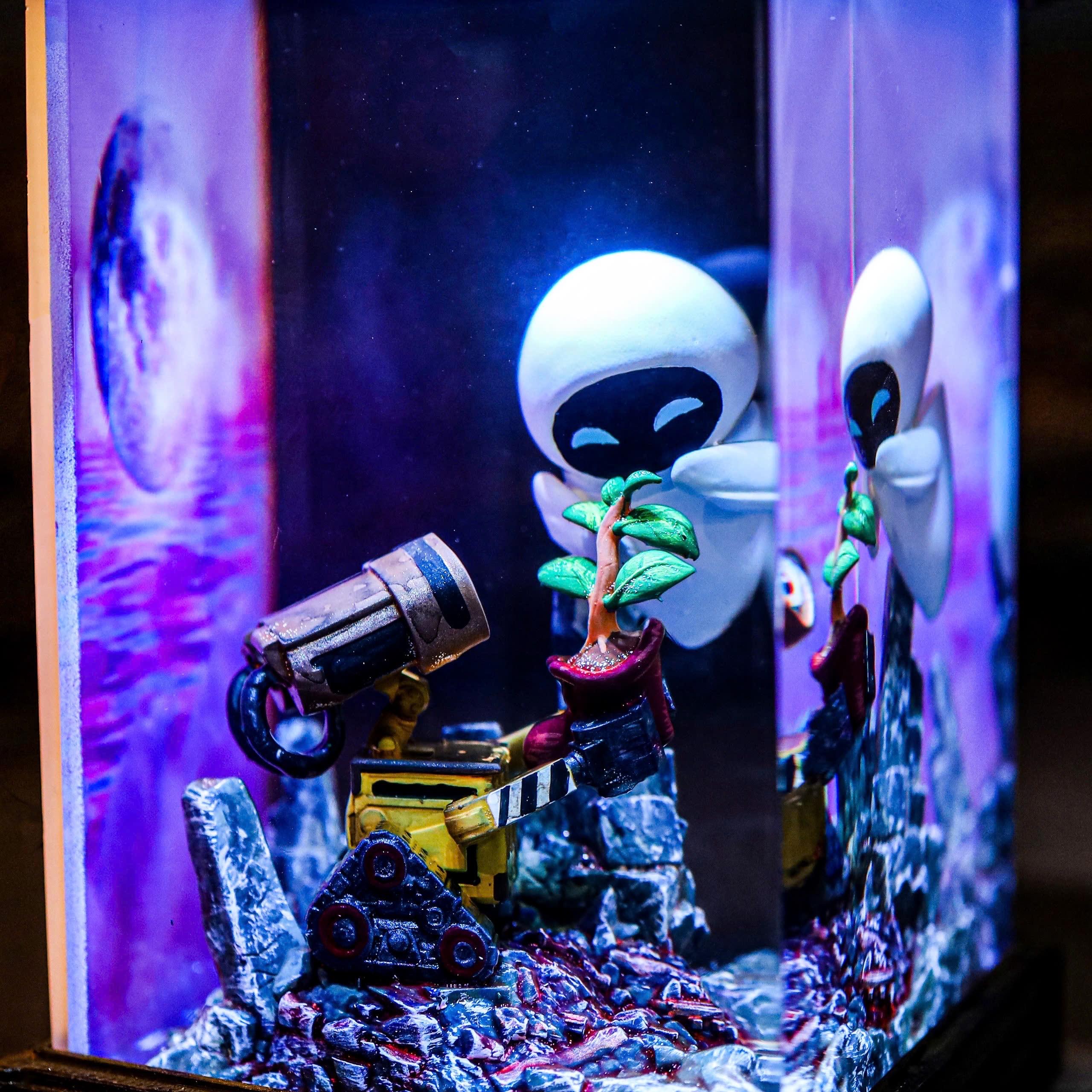 Custom Wall and Eve Epoxy Lamp, Custom Movie Lamp, Epoxy Resin Lamp ...