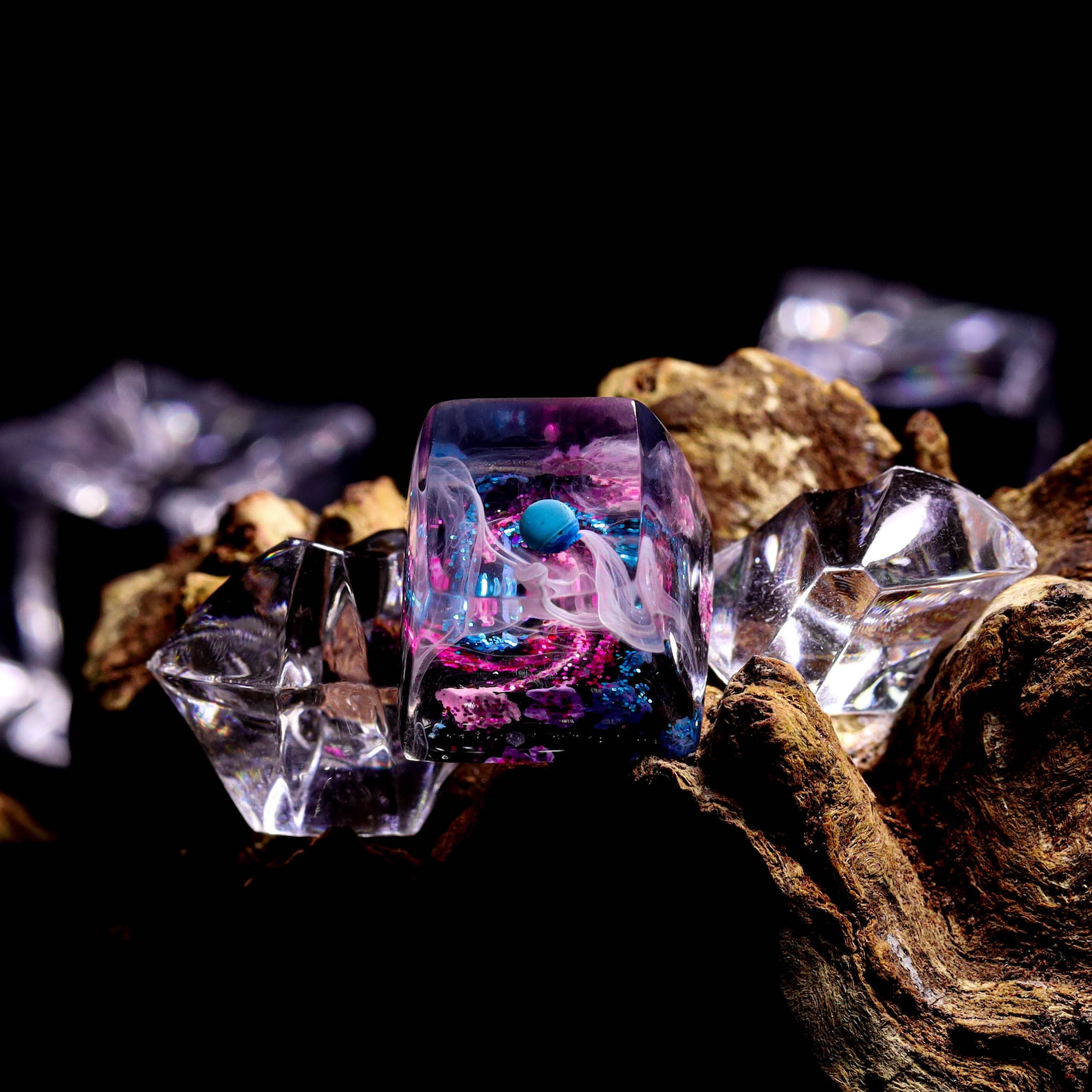 Galaxy Artisan Keycap, Space Resin Keycap, Interstellar Artisan Keycap ...