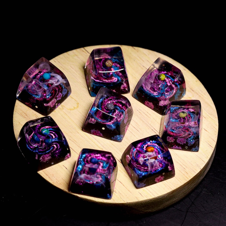 Galaxy Artisan Keycap Space Resin Keycap Interstellar - Etsy