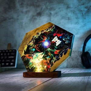 Custom Spaceship Night Light GALAXY Epoxy Lamp SPACE Lights Lamp Decor ...