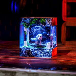 Hunting Wolf Night Light Lamp Custom Wolf Lamps Decoration Resin Table ...