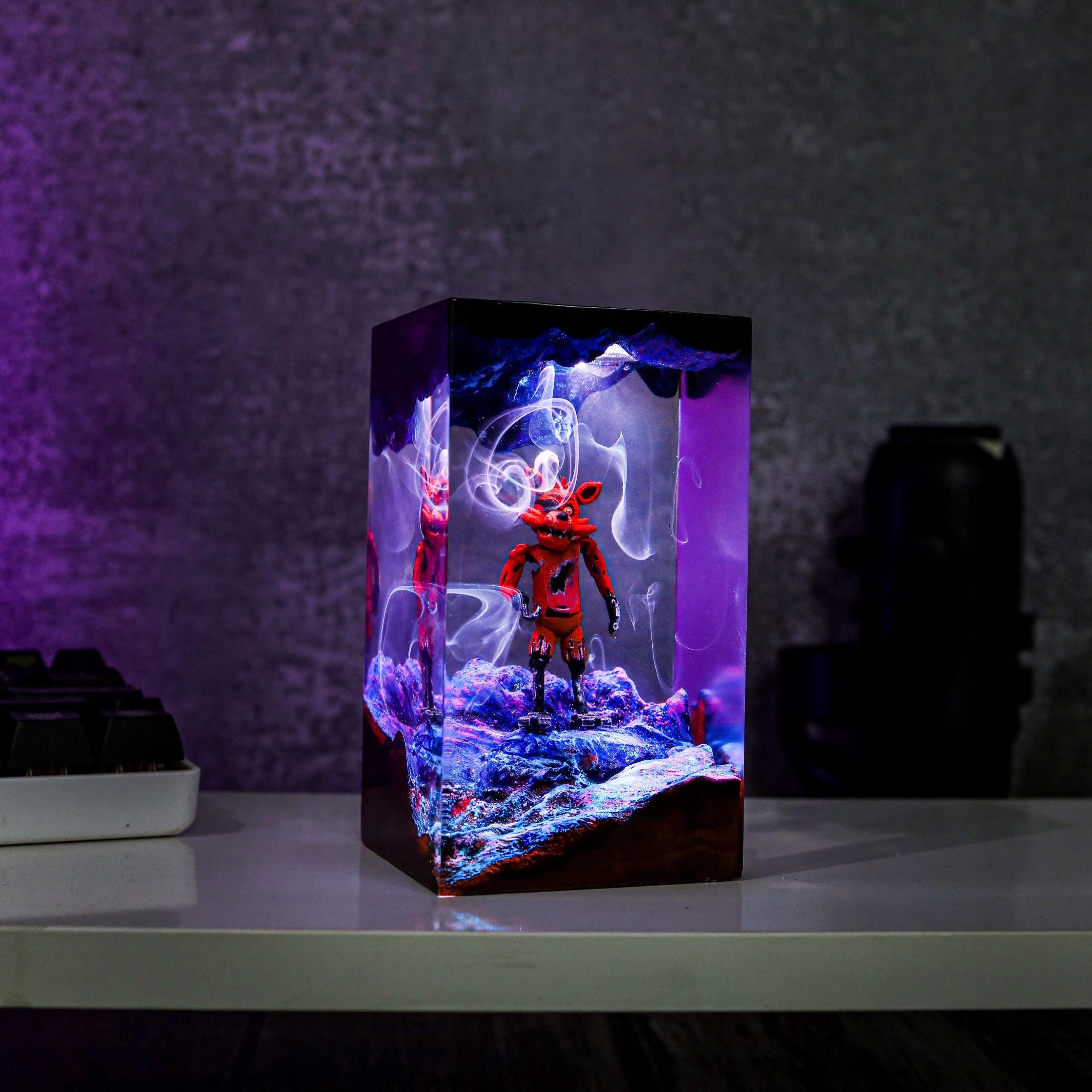 Foxy Fnaf Resin Lamp, Five Night at Fe.ddy Night Lamp, Custom Lamp ...