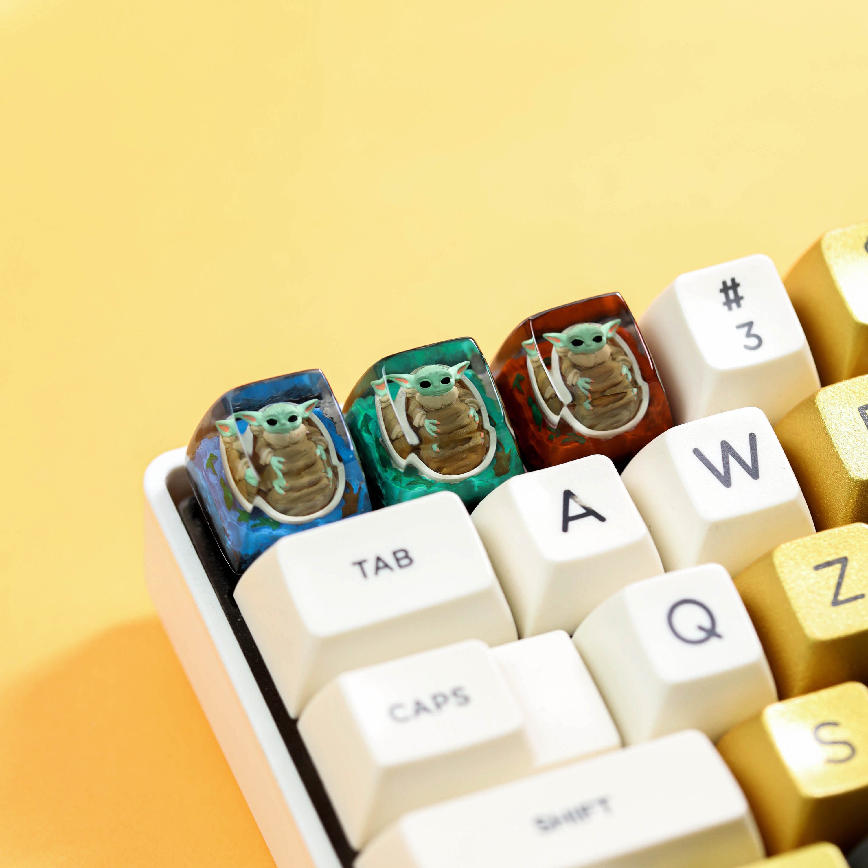 Baby Yoda artisan keycap ディズニー スターウォーズ キーキャップ カスタム ギフト 誕生日Grogu keycaps ...