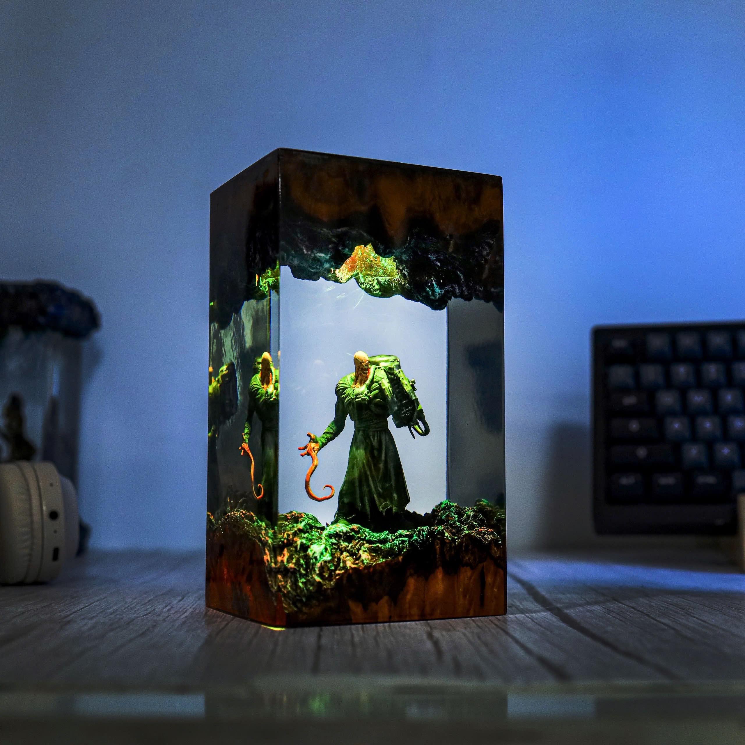 Neme.sis From Reside.nt Evil Resin Lamp, Handmade Epoxy Lamp, Zombies ...