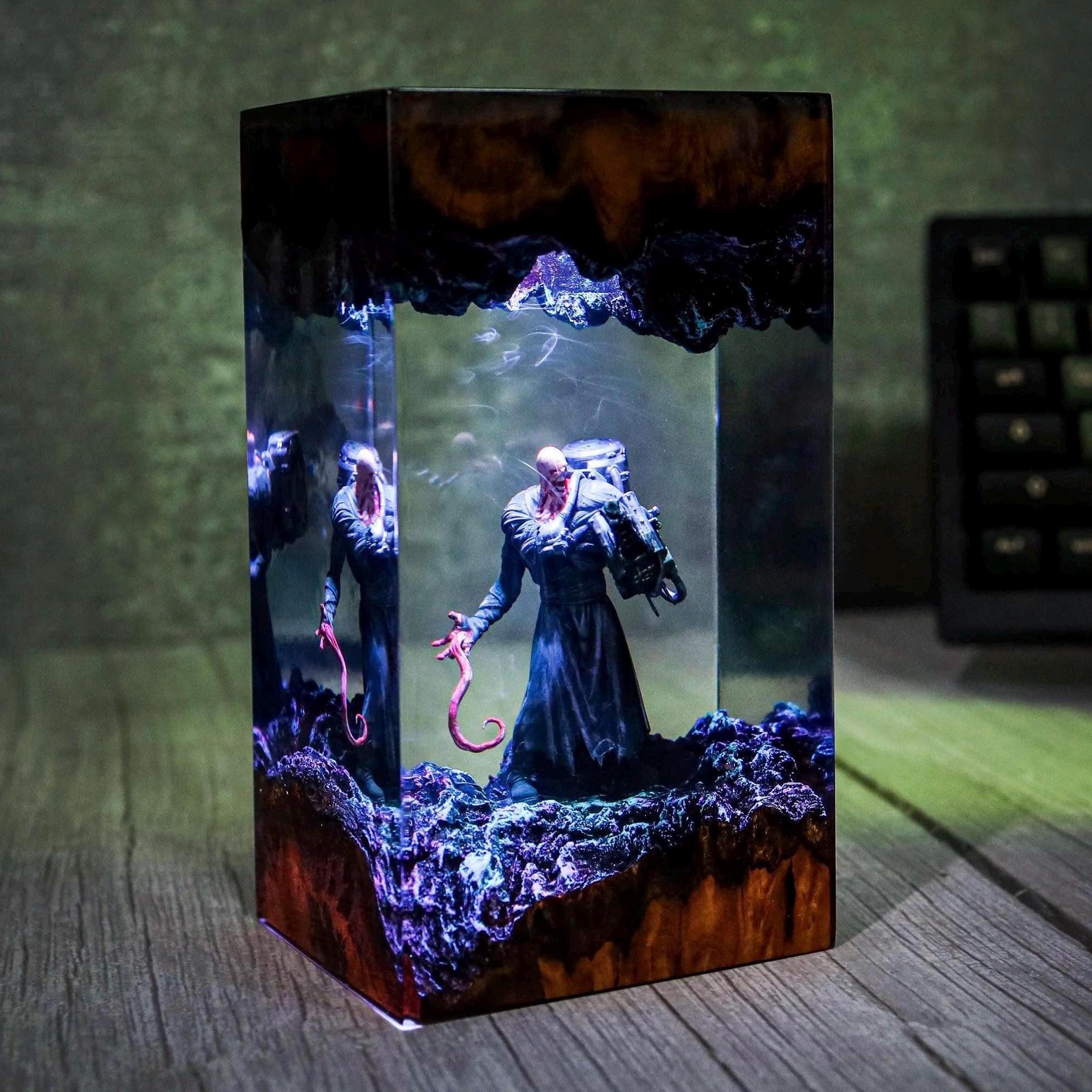 Neme.sis From Reside.nt Evil Resin Lamp, Handmade Epoxy Lamp, Zombies ...