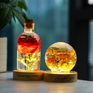 Dandelion Night Light, Real Dandelion Puff Paperweight, Flower Epoxy ...