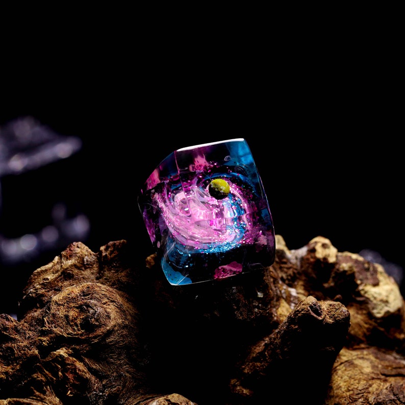 Galaxy Artisan Keycap Space Resin Keycap Interstellar - Etsy