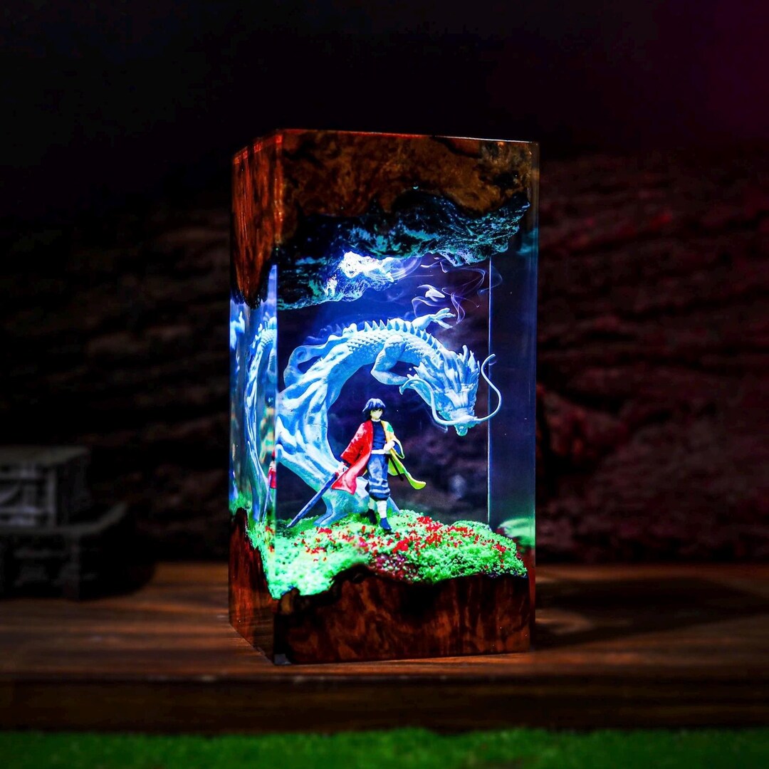 Dragon Diorama Epoxy Lamp, Mystery Dragon Gi.yuu Night Lamp, Anime ...