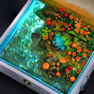 BULBASAUR POKEMON Light Box, Custom Light Box Epoxy, Resin Night Light ...