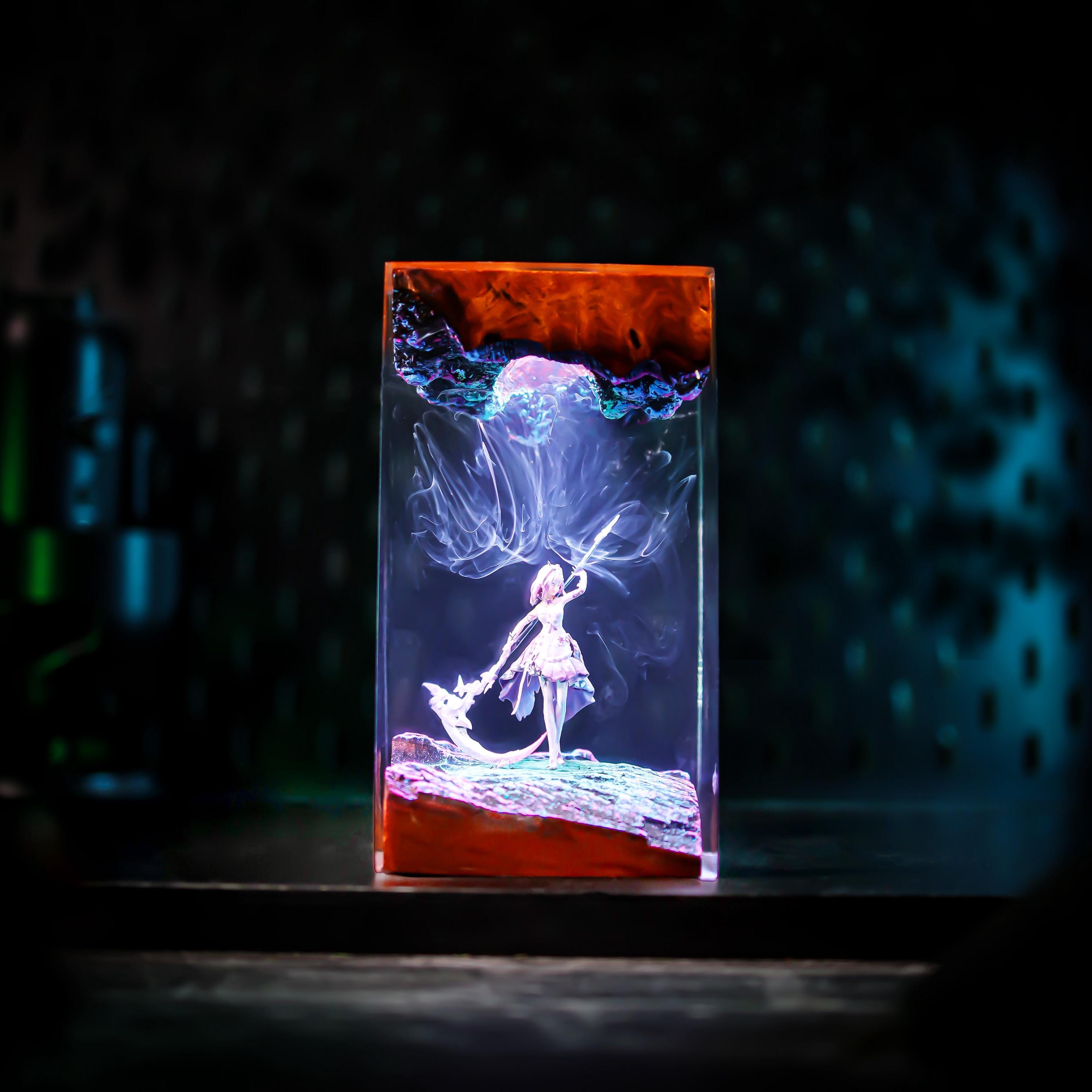Castorice Honkai Star Rail Lamp, Epoxy Resin Lamp, Gamer Lamp ...