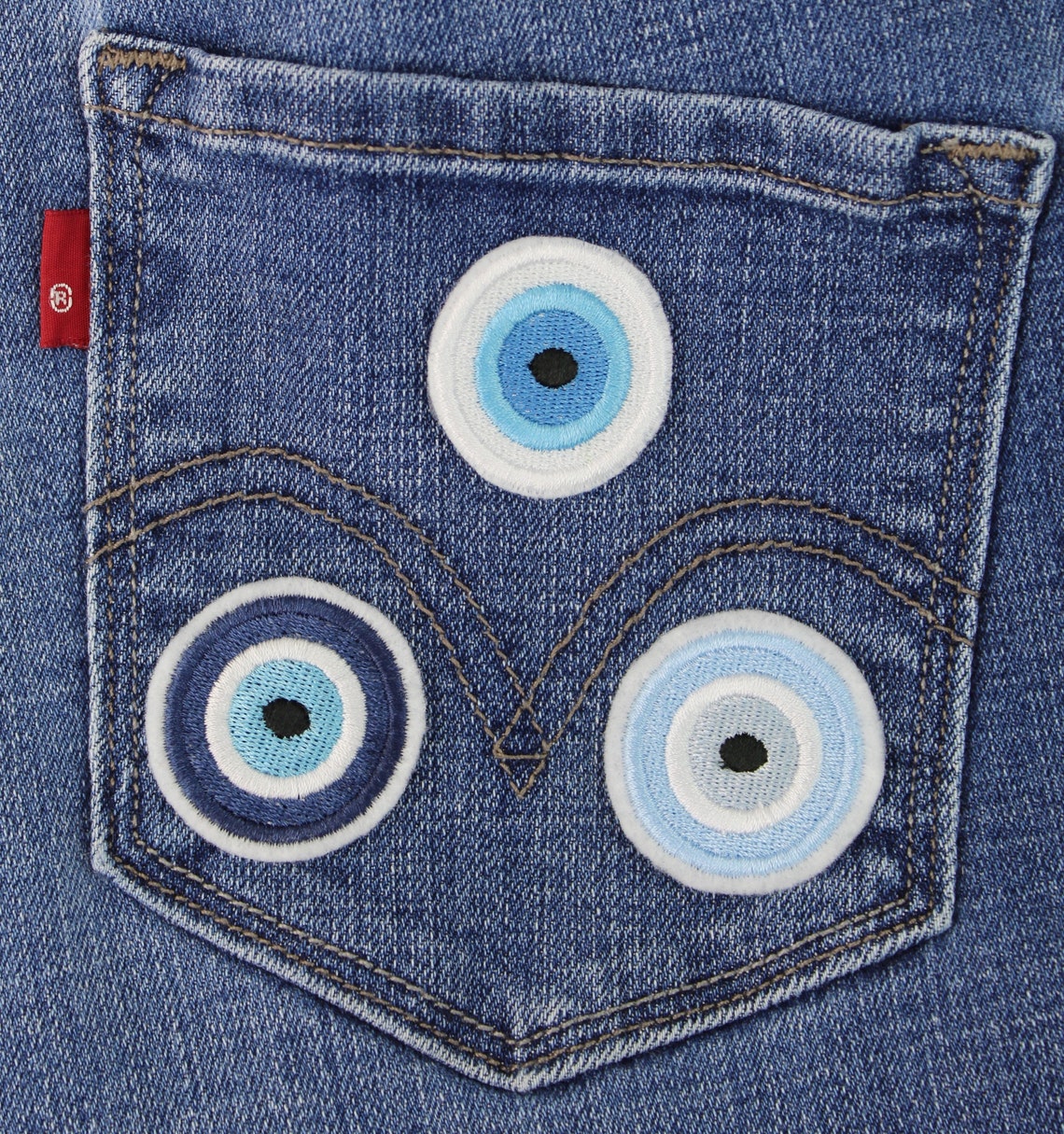 Evil Eye Iron-on Embroidered Patch - Etsy