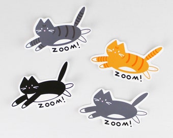 Skippity Pap Bubble-free Stickers Funny Cat Stickers Cat - Etsy