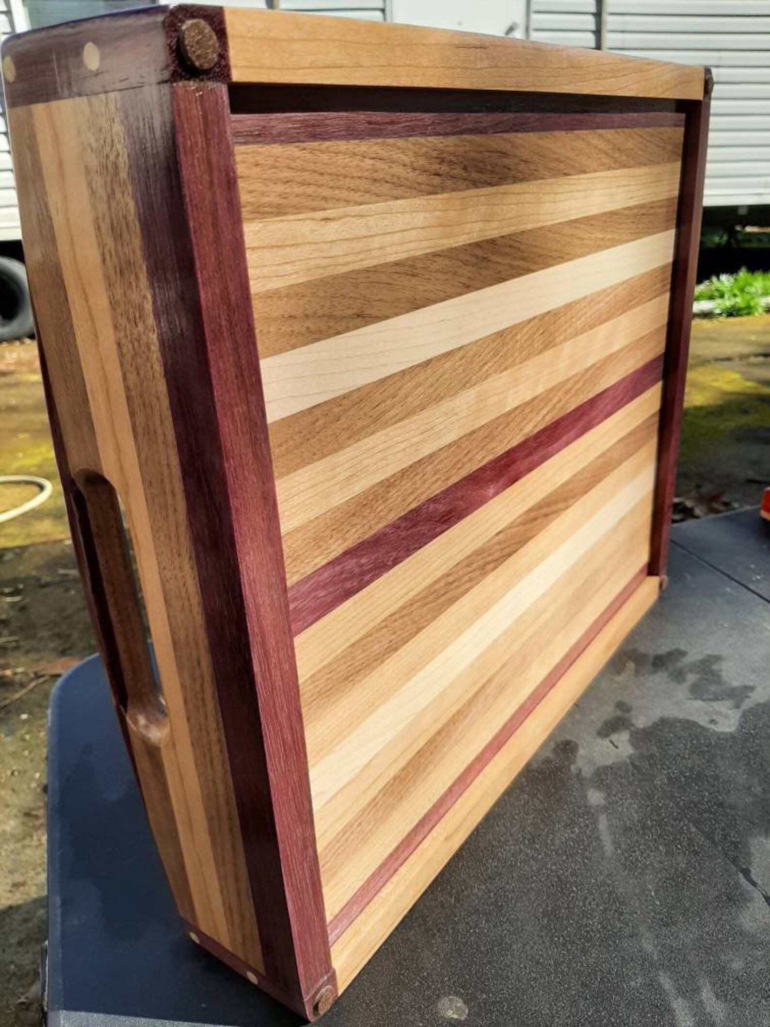 Exotic Hardwood Serving Tray With Matching Box - Etsy