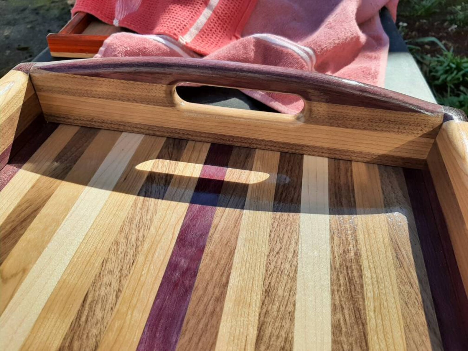 Exotic Hardwood Serving Tray With Matching Box - Etsy