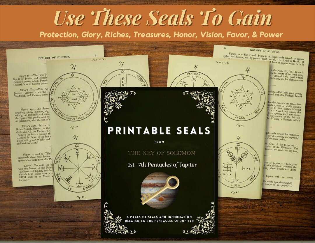 Key of Solomon: Pentacles of Jupiter Seals digital Download - Etsy