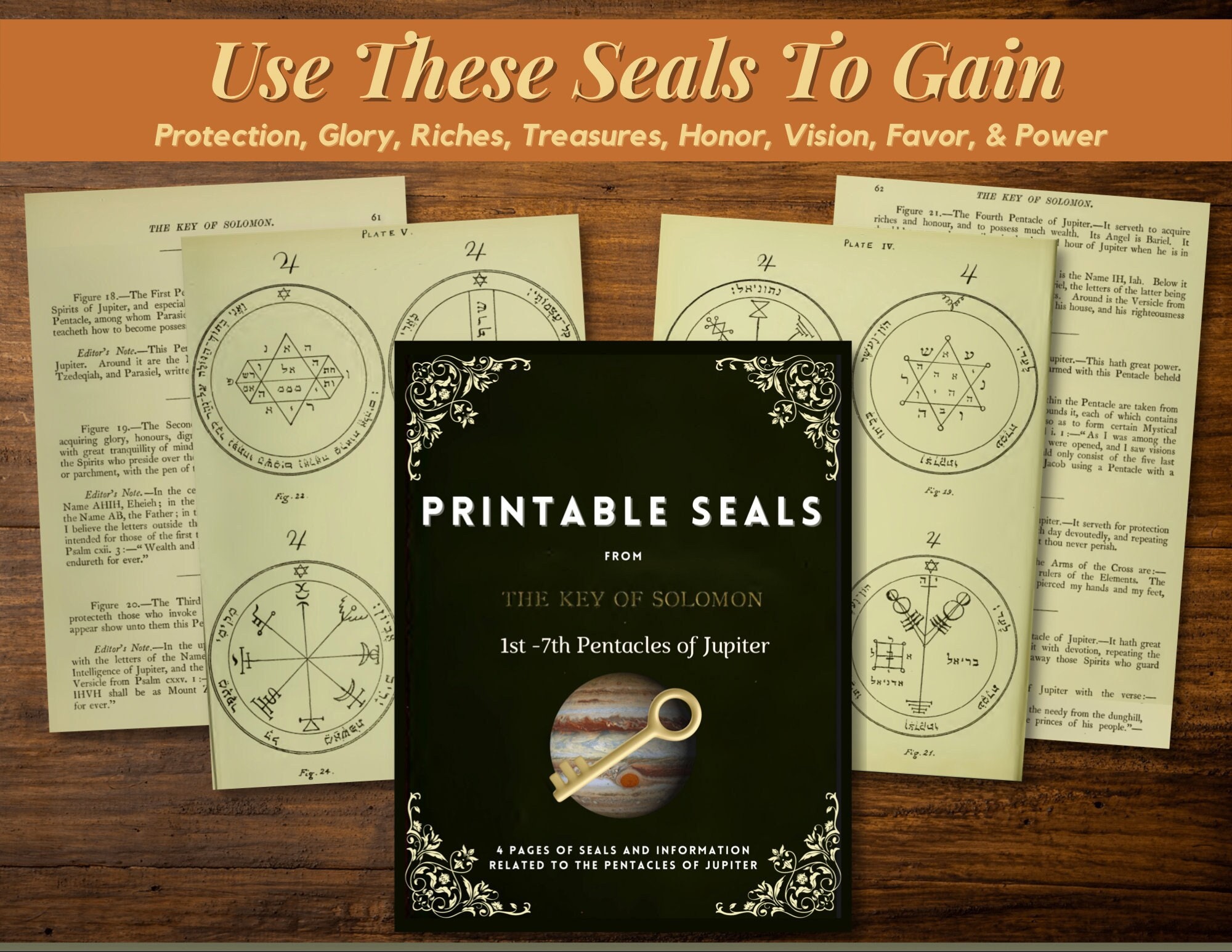 Key of Solomon: Pentacles of Jupiter Seals digital Download - Etsy