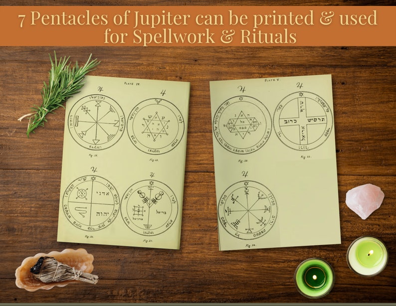 Key of Solomon: Pentacles of Jupiter Seals digital Download - Etsy