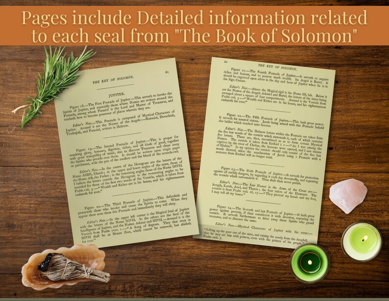 Key of Solomon: Pentacles of Jupiter Seals digital Download - Etsy