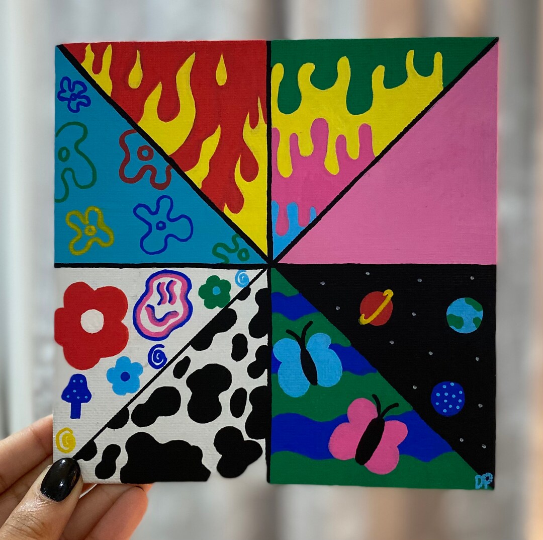 Aesthetic Vsco 6x6in Acrylic Canvas Painting. - Etsy