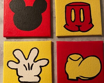 Mickey Mouse Acrylic Painting - Etsy