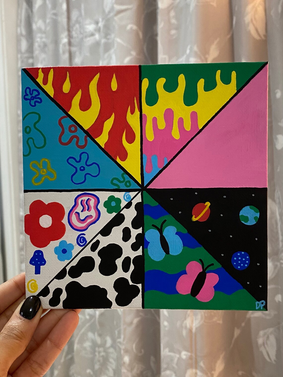 Aesthetic Vsco 6x6in Acrylic Canvas Painting. - Etsy