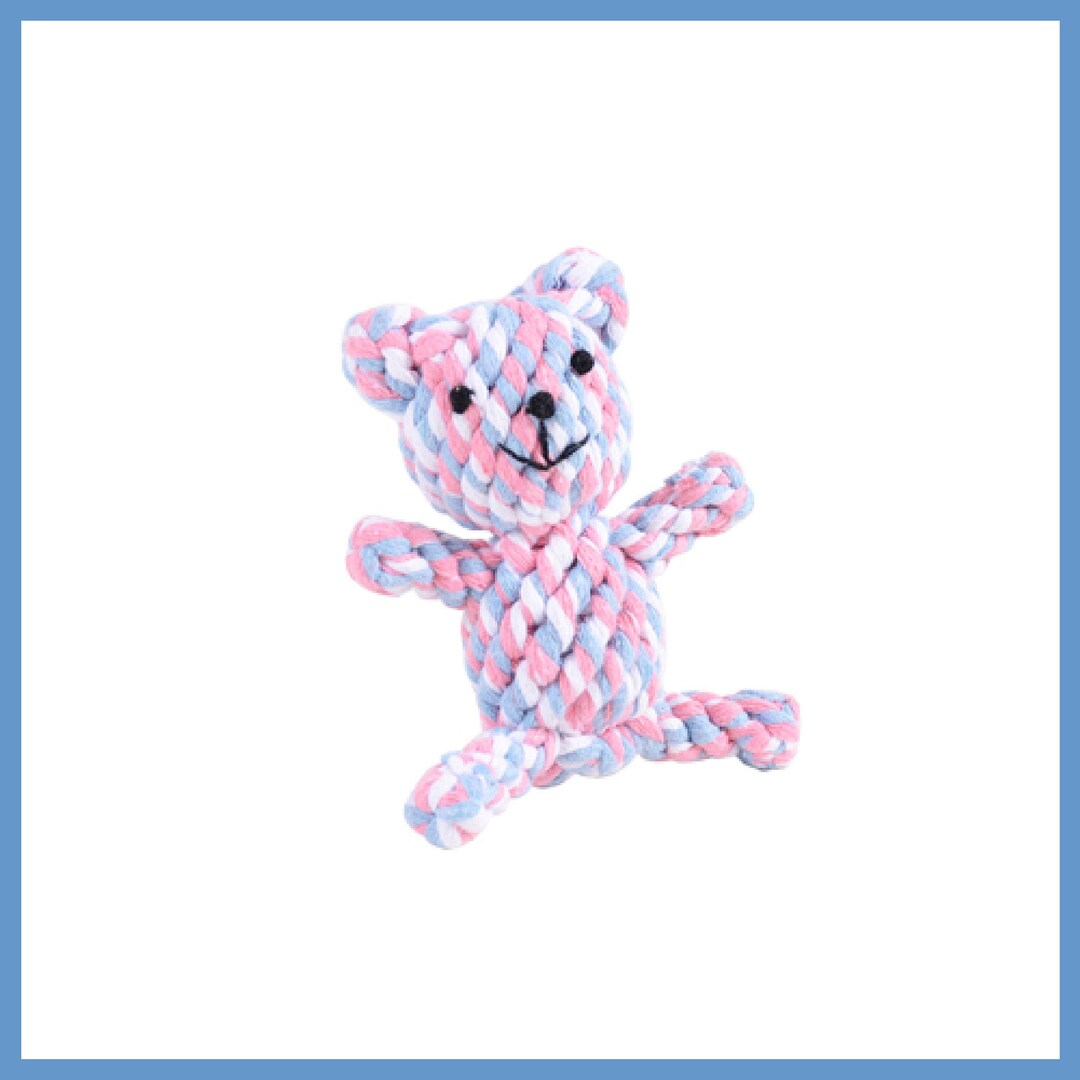 Braided Rope Bear Dog Toy Small - Etsy