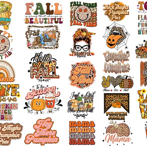 Retro Fall Svg Png Bundle Autumn Svg Hello Fall Vibes Pumpkin - Etsy