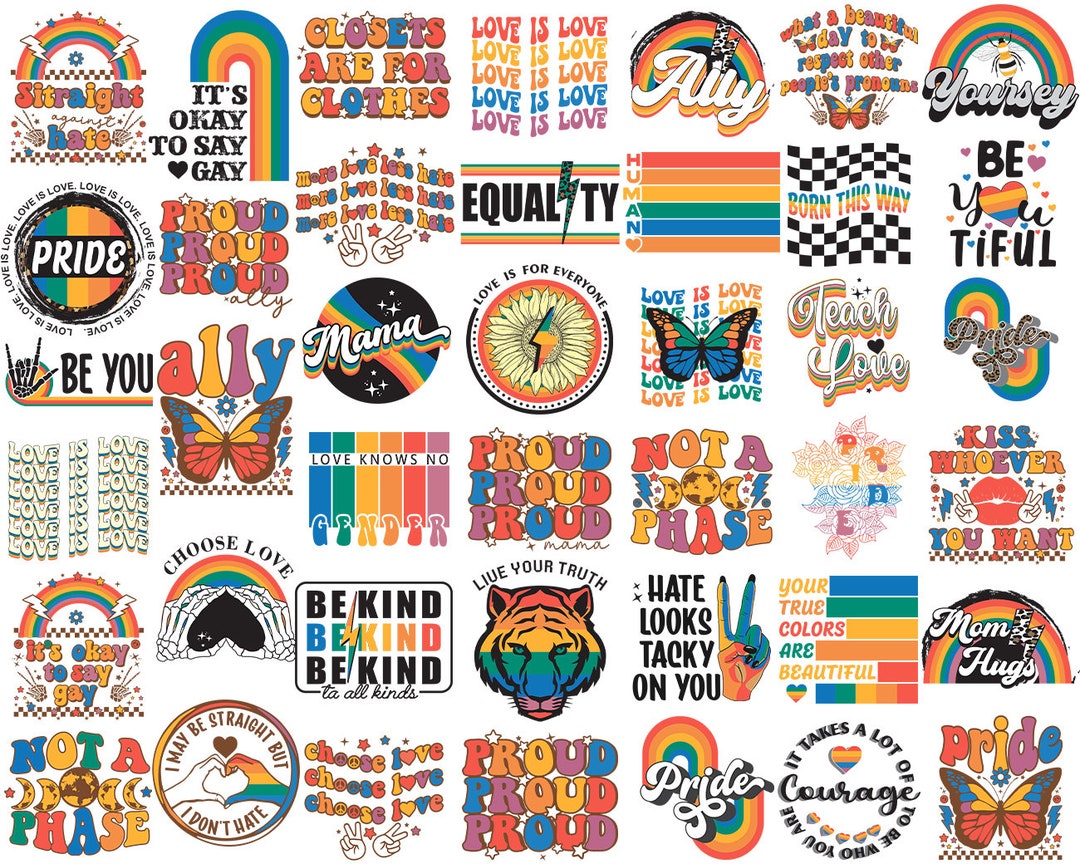 Pride Svg Png Bundle Retro Pride Month Proud Mama Equality - Etsy