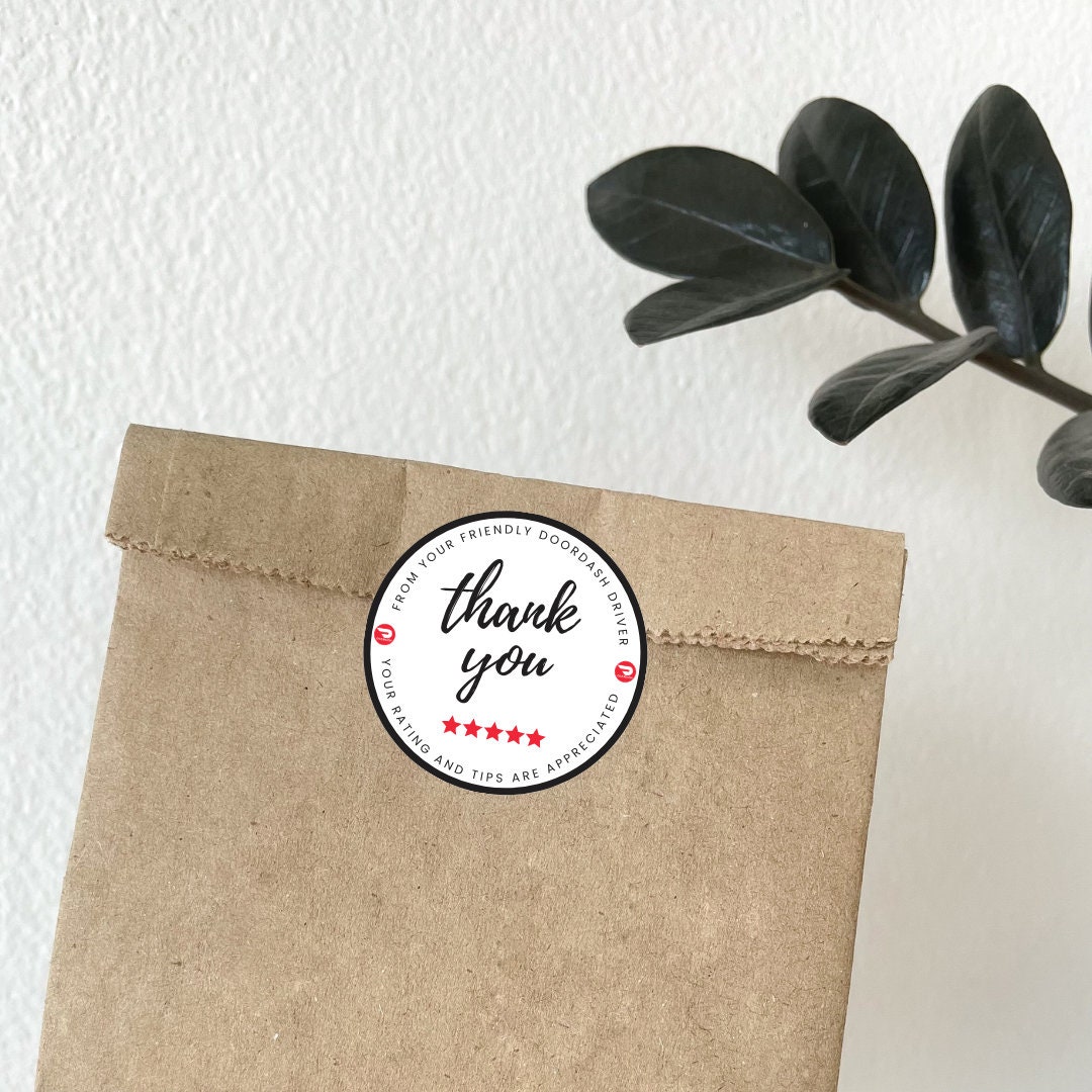 Delivery Food Return Address Label Doordash Stickers, Delivery Driver ...