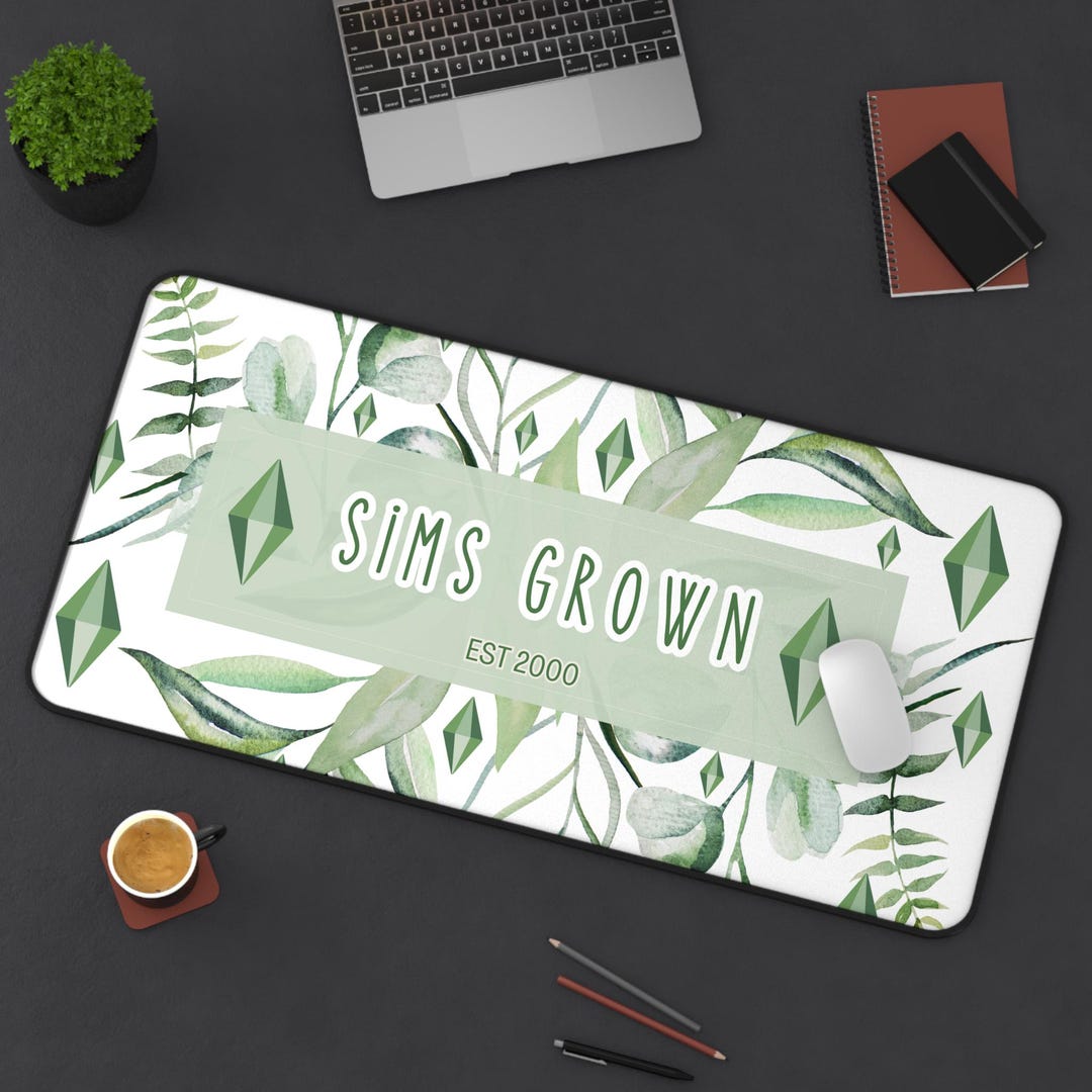 Sims Grown Desk Mat - XL Gaming Mousepad, Office Desk Accessory ...
