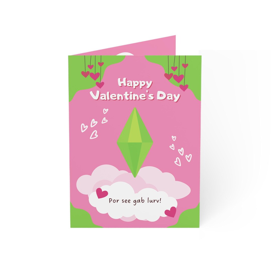 Greeting Cards, Valentines Day Card for Sims Players, Lovers. 1, 10, 30 ...