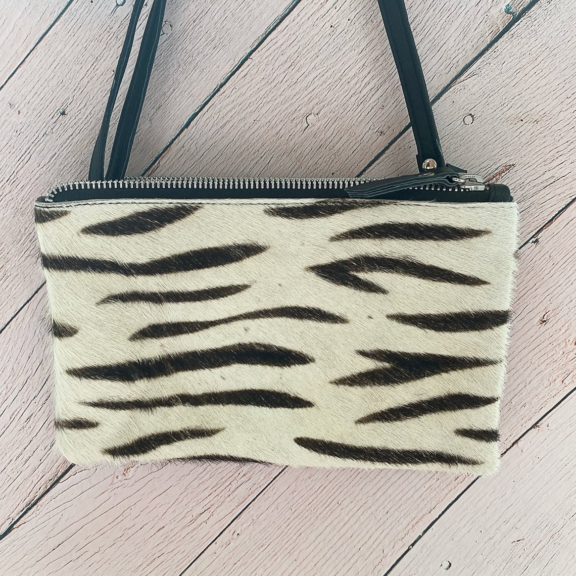 Genuine Leather Womens Handbag Leopard Zebra Shoulder Bag - Etsy