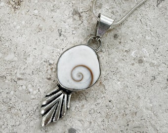 Shiva Sea Shell Sterling Silver Pendant Necklace - Etsy