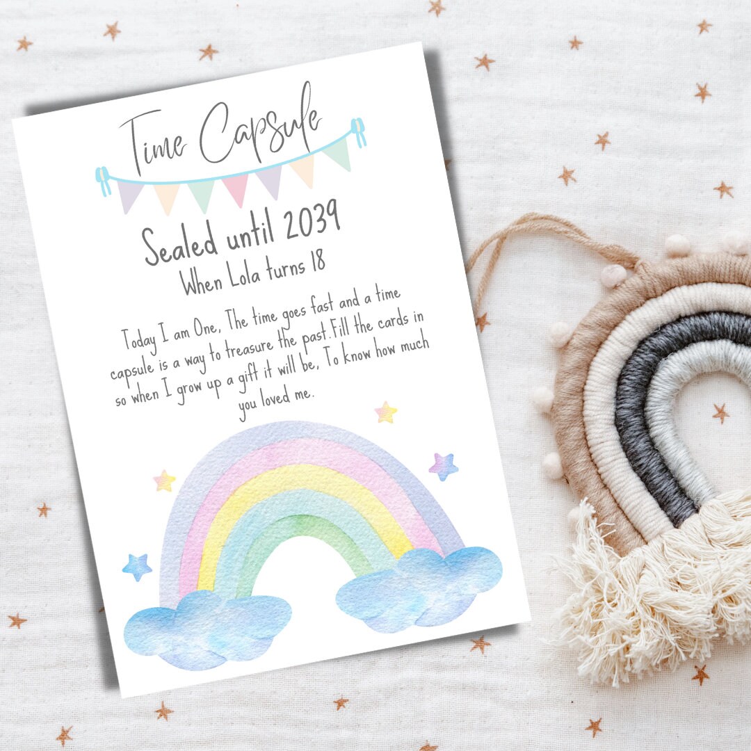 Pastel Rainbow Time Capsule A4 Print - Etsy