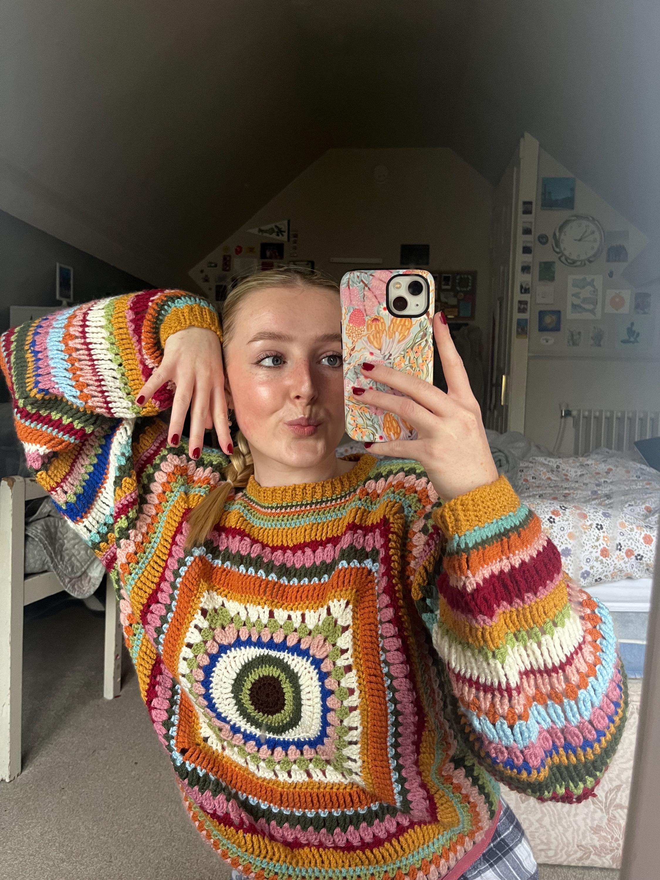 Crochet Eye Sweater Pattern - Etsy
