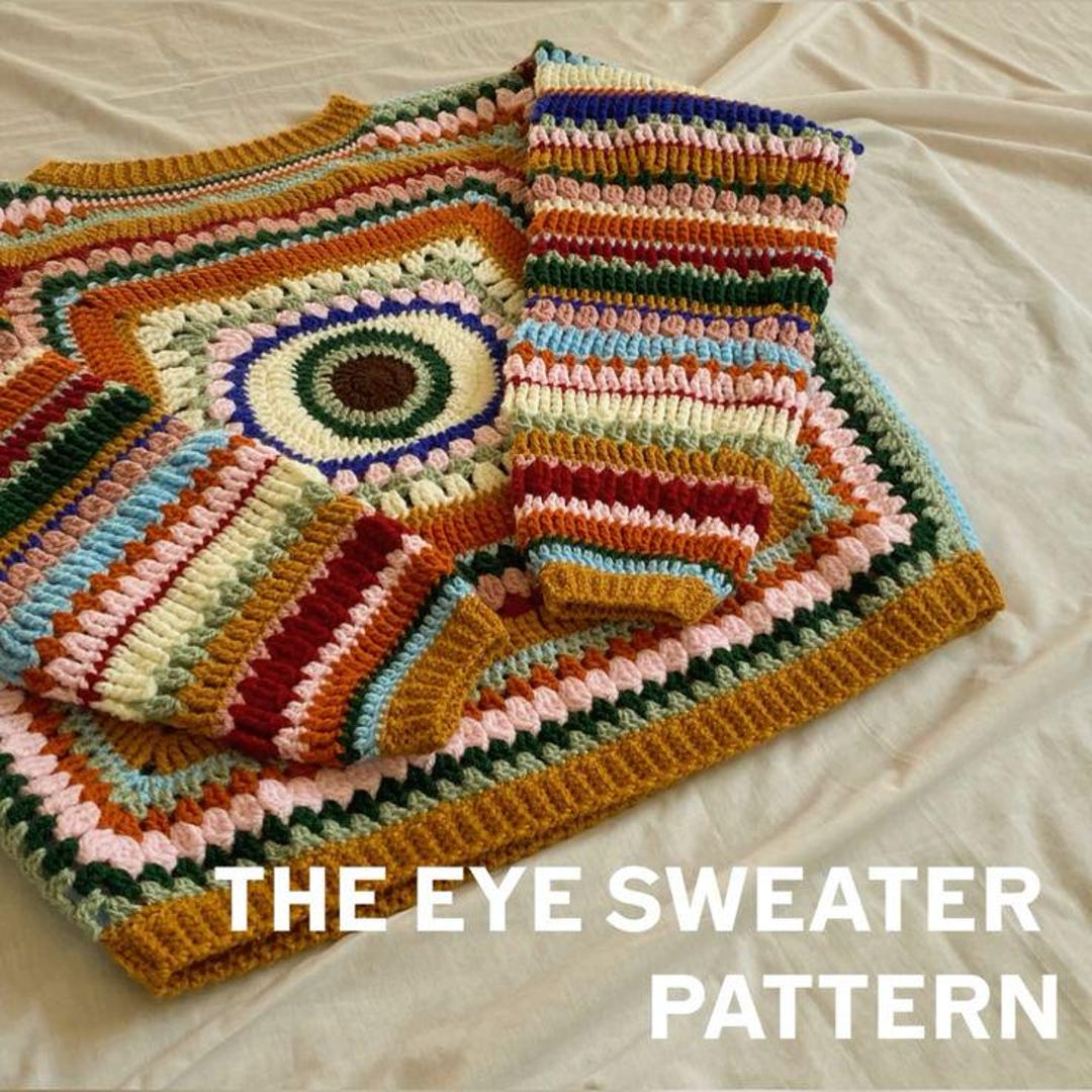 Crochet Eye Sweater Pattern - Etsy