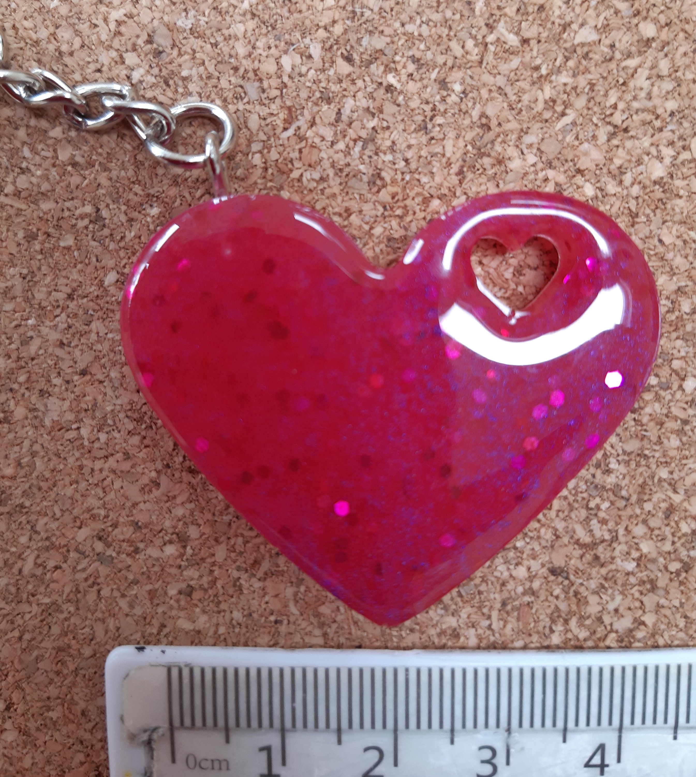 Pretty Handmade Heart Shaped Keychain - Etsy UK