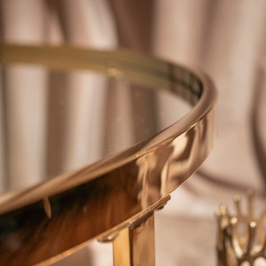 Gold Round Coffee Table Circular Gold Coffee Table Gold Table Gold ...