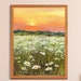 Wildflower Art PRINT Daisy Field Artwork Floral Spring Art - Etsy