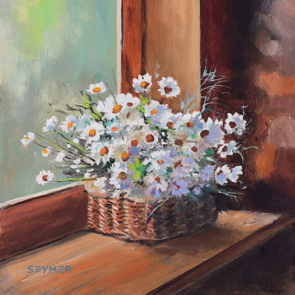 Daisy Painting - Etsy