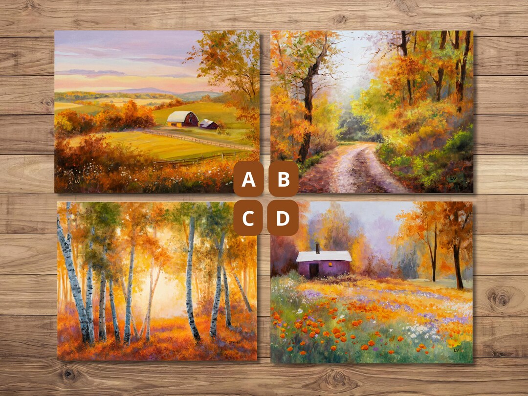 Autumn Landscape Oil Paintings, ORIGINAL Fall Scenes Artworks ...
