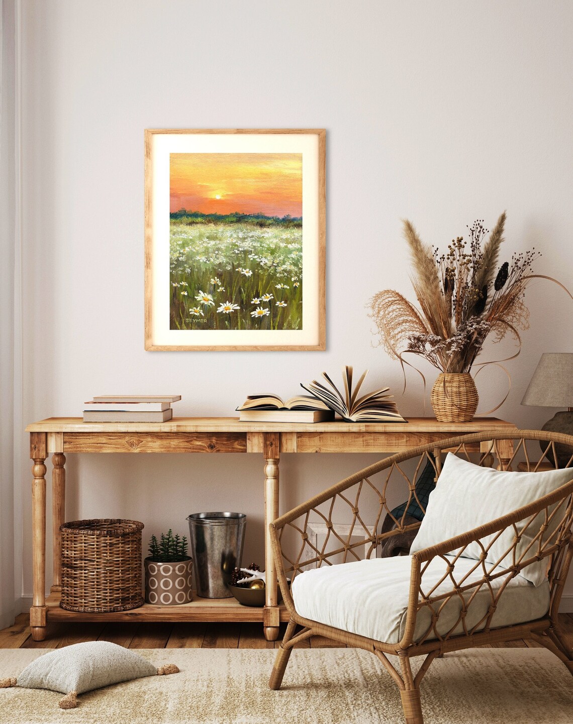 Wildflower Art PRINT Daisy Field Artwork Floral Spring Art - Etsy