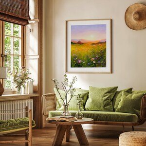 Wildflower PRINT, Prairie Painting Field Flowers Wall Art Floral ...
