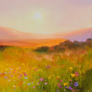 Wildflower PRINT, Prairie Painting Field Flowers Wall Art Floral ...