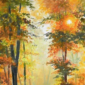 Autumn Forest Landscape Art PRINT Fall Trees Wall Art Autumn - Etsy