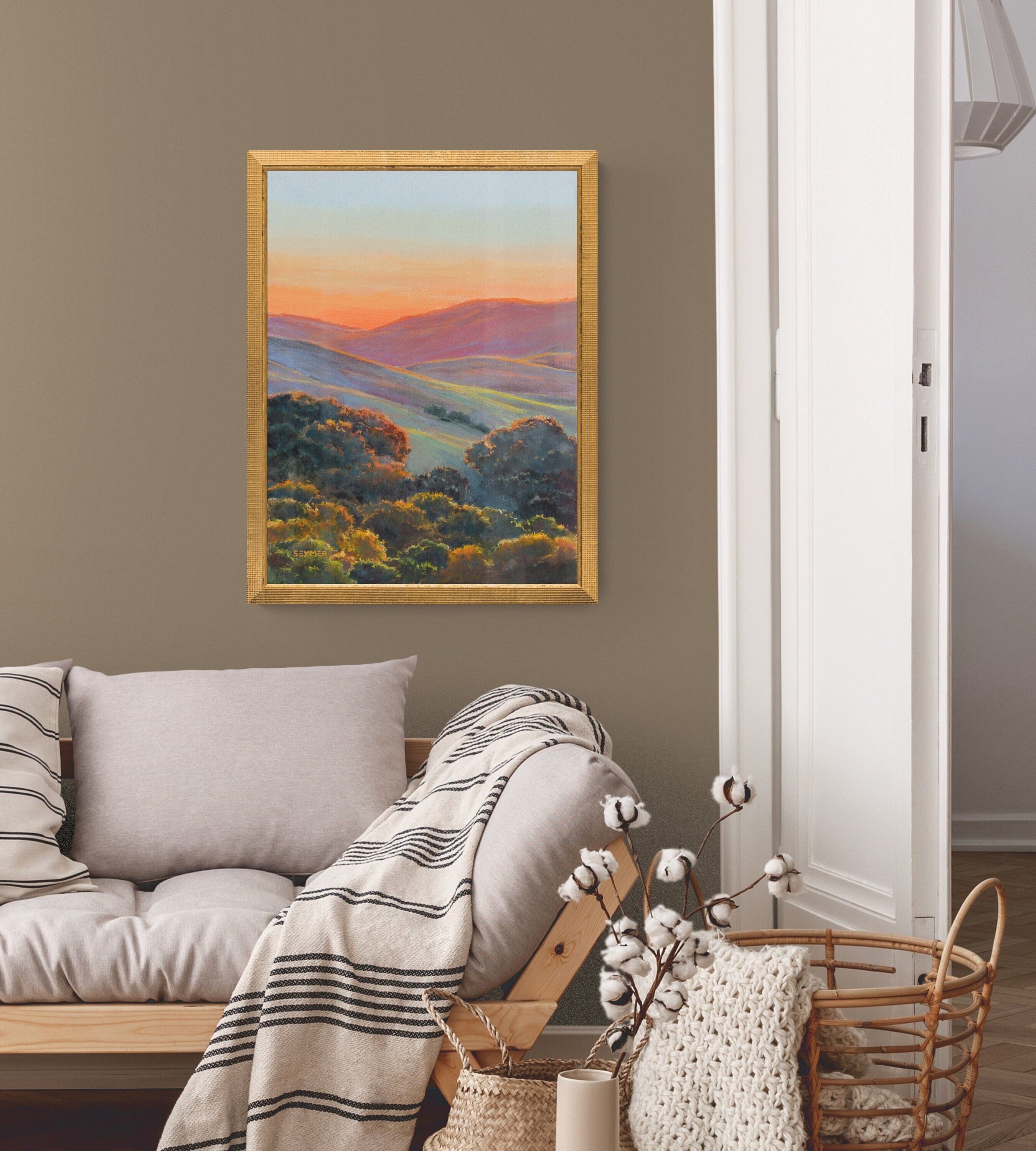 California Countryside PRINT, California Hills Print, Sunset Mountain ...