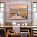 Road Car ORIGINAL Oil Painting, Car in Sunset Landscape, Road Field ...