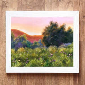 Wildflowers Spring ORIGINAL Painting, Field Landscape Oil Painting ...