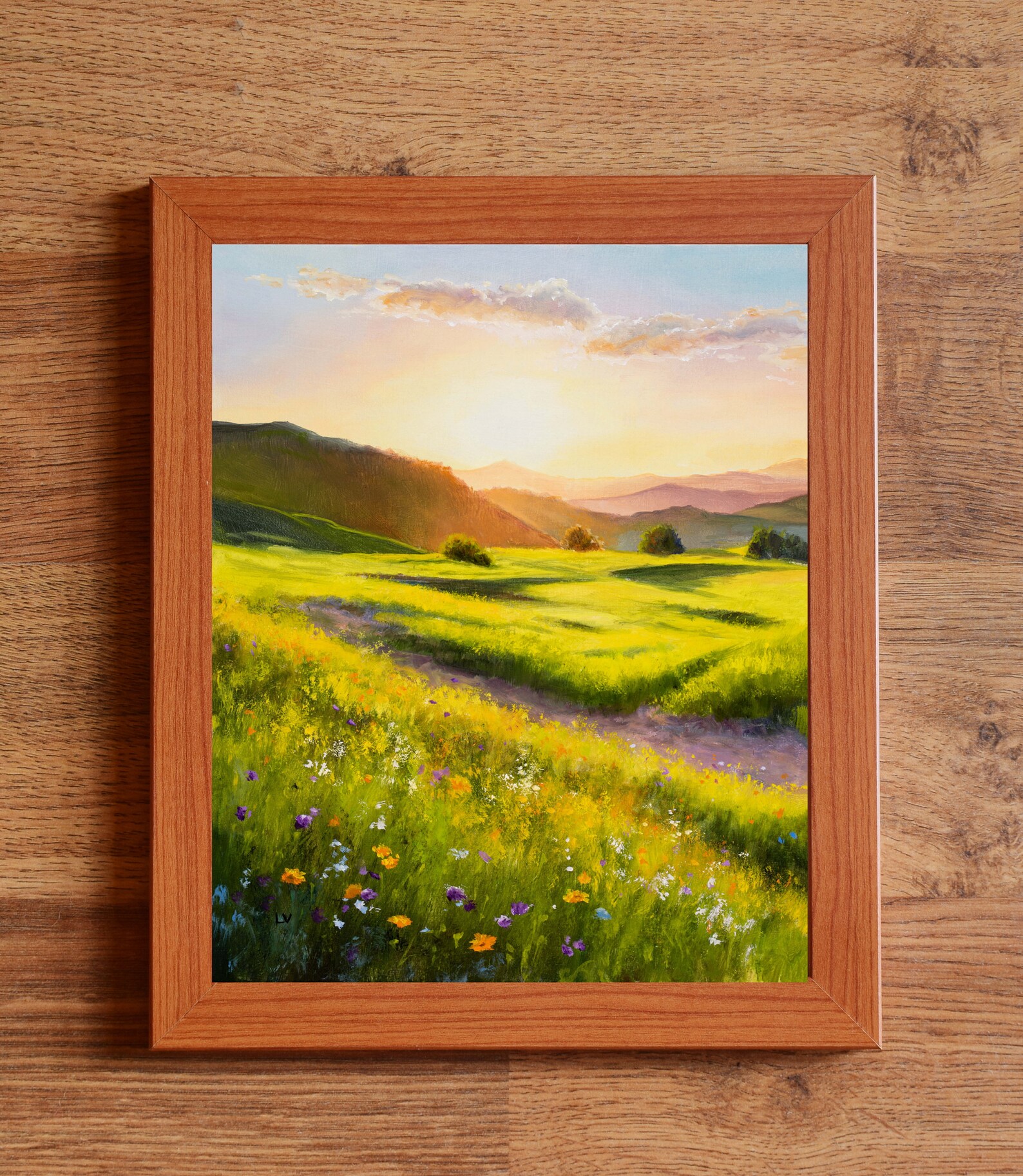Crop Field Oil Painting ORIGINAL, Harvest Country Rural Landscape, Oat ...