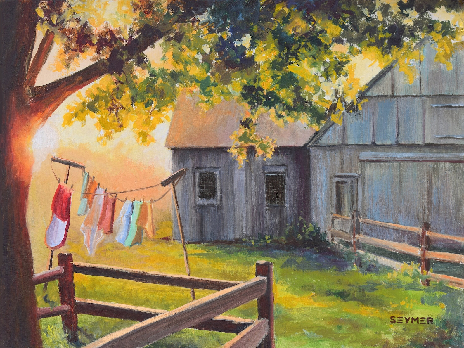 Barn Landscape Painting, Farm Oil Painting Original, Rural Wall Art ...